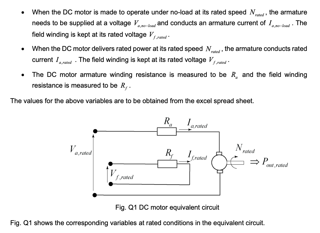 Solved Task-1 DC motor no-load current at rated speed | Chegg.com