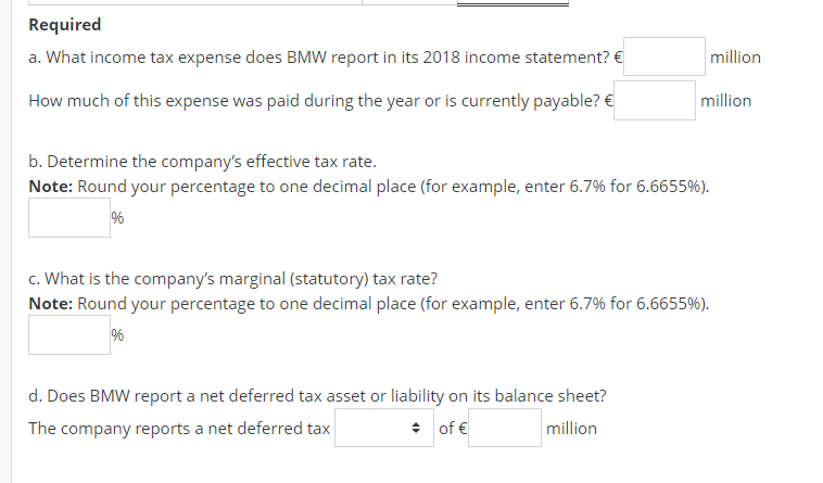 Analyzing and Interpreting Income Tax Footnote | Chegg.com