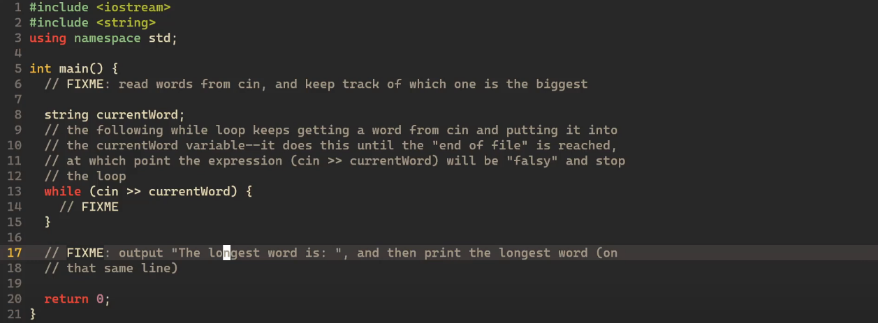 Solved Part 2: Calculate the longest word For your first | Chegg.com