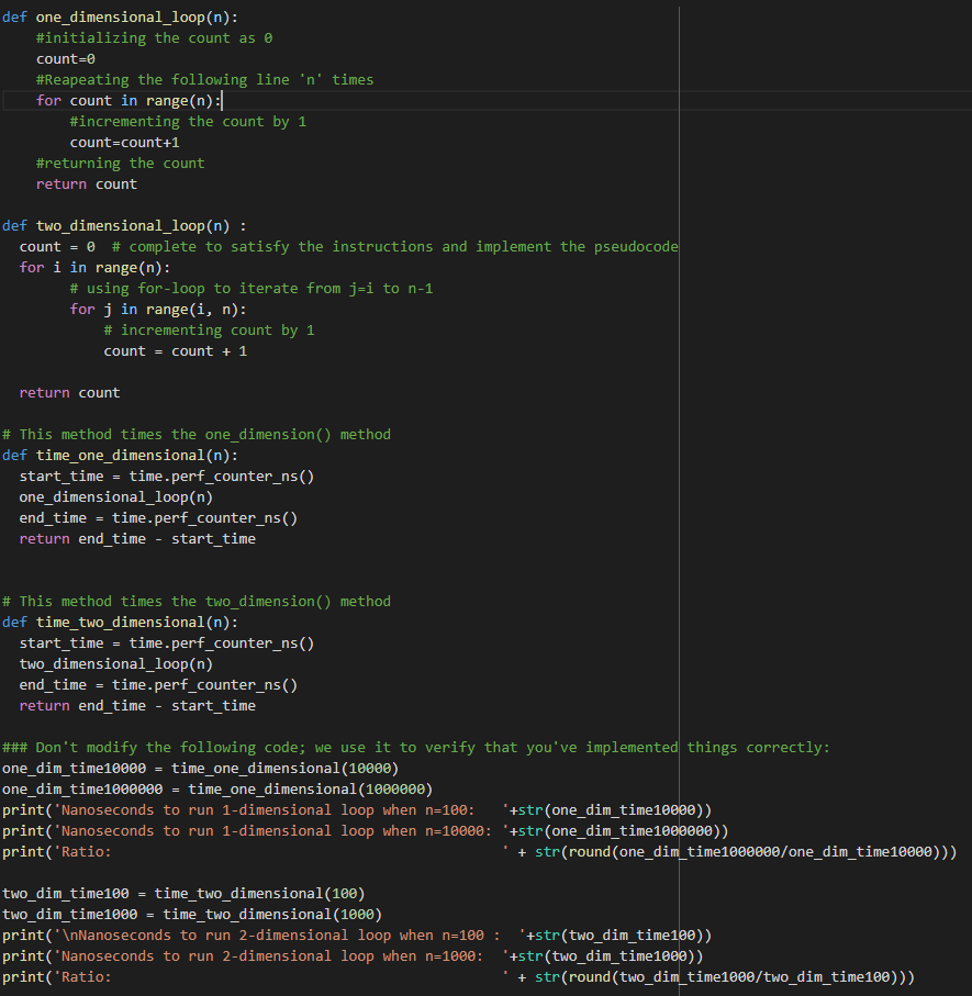 Solved plotRatio(one_dimensional_loop, time_one_dimensional, | Chegg.com