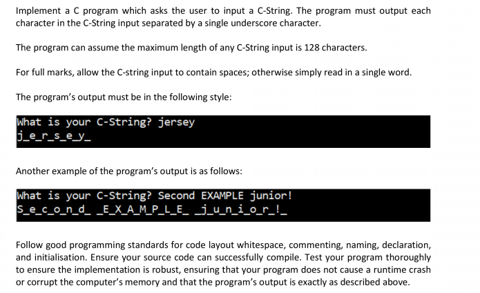 Solved Implement a C program which asks the user to input a | Chegg.com