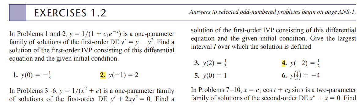 Solved EXERCISES 1.2 Answers to selected odd-numbered | Chegg.com