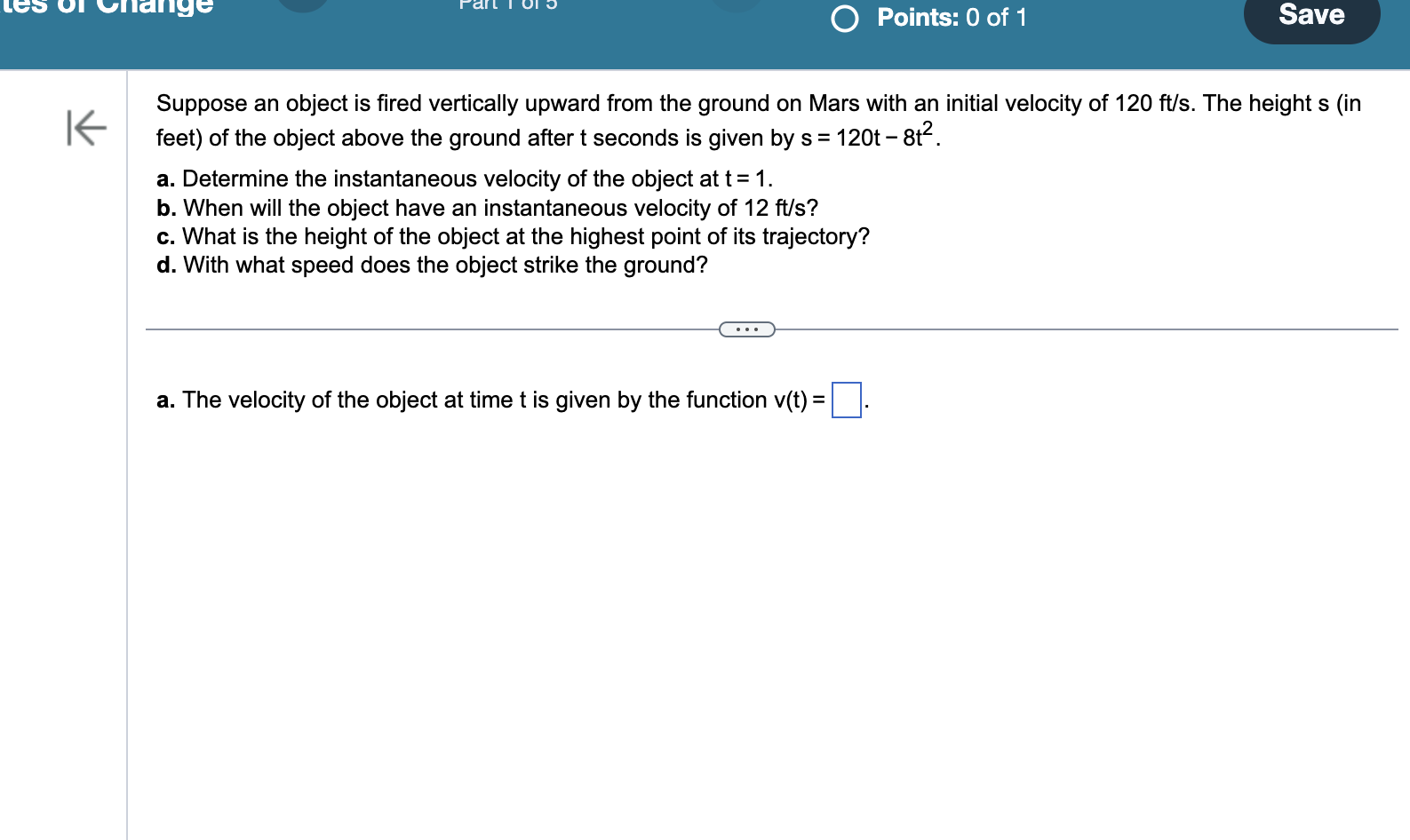 Solved Suppose an object is fired vertically upward from the | Chegg.com