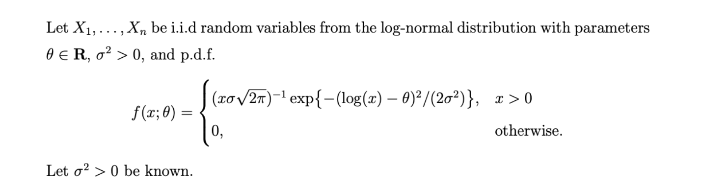 Solved Let X1,…,Xn be i.i.d random variables from the | Chegg.com