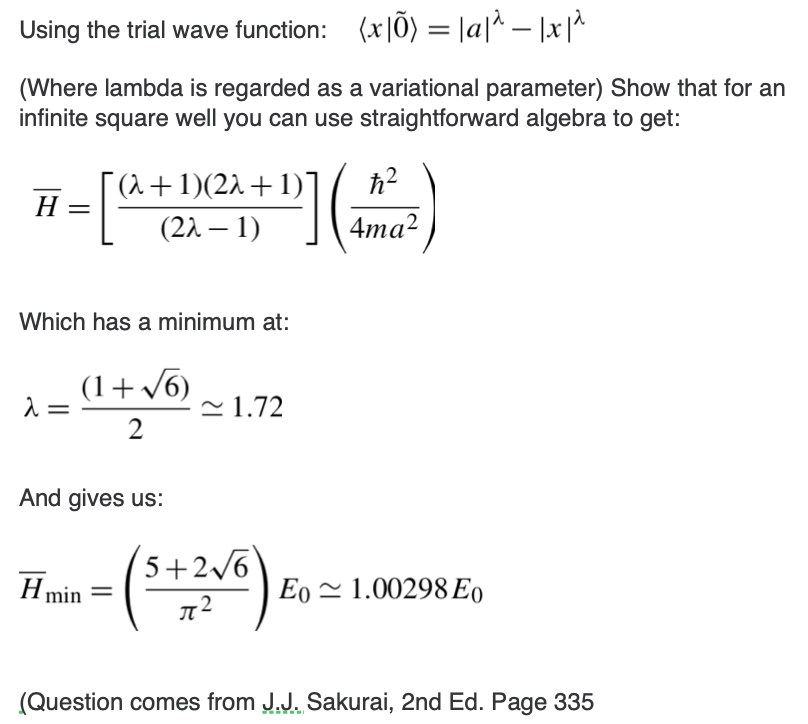 Solved Using the trial wave function: (xſõ) = |a|^ – |x|2 | Chegg.com