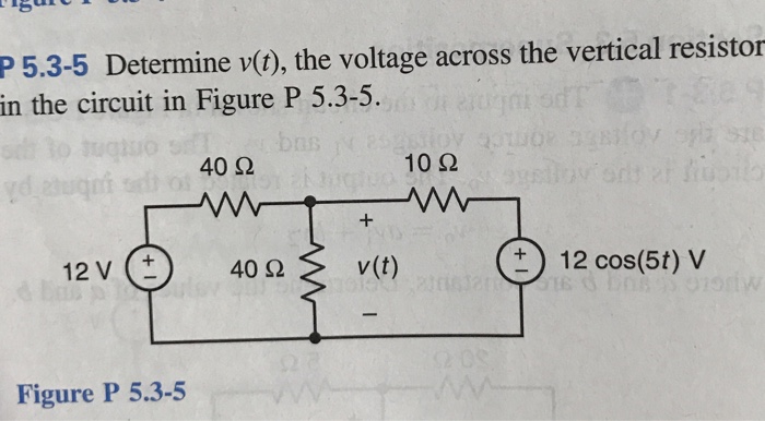 Solved Determine v(t), the voltage across the vertical | Chegg.com