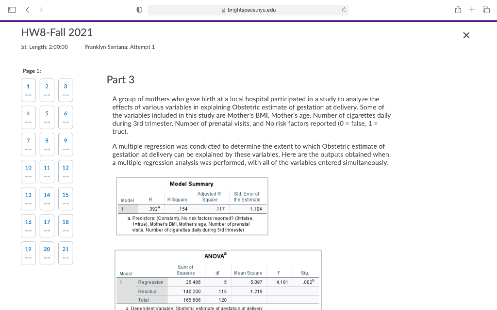 Solved brightspace.nyu.edu + O HW8-Fall 2021 х ist. Length: | Chegg.com