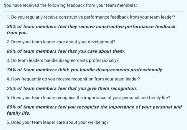 Task 6: Seek and review feedback to improve workplace | Chegg.com