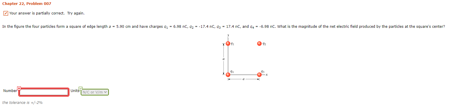 Solved Chapter 22, Problem 007 Your answer is partially | Chegg.com