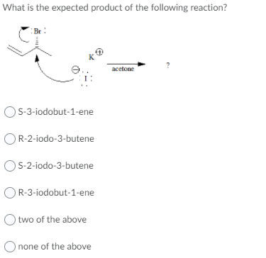 Solved What is the expected product of the following | Chegg.com