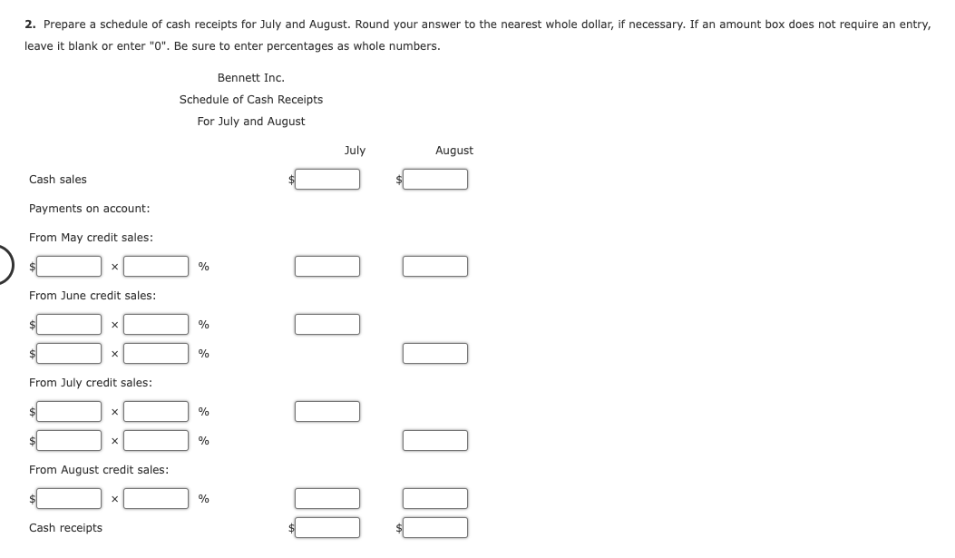 Solved Schedule of Cash Collections on Accounts Receivable | Chegg.com
