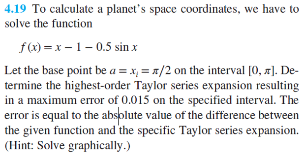 Solved 4.19 To calculate a planet's space coordinates, we | Chegg.com