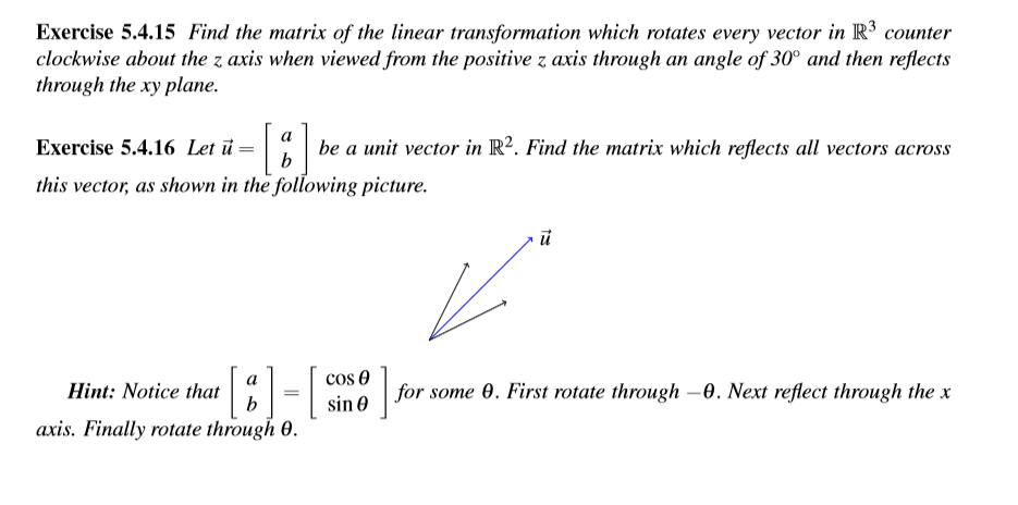 Solved Exercise 5 4 15 Find The Matrix Of The Linear
