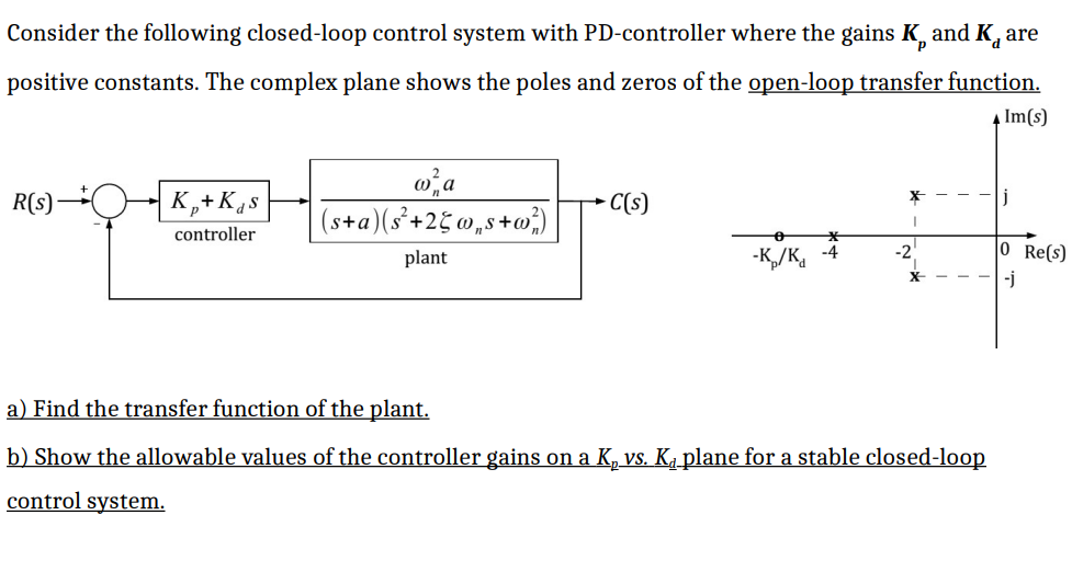 Solved K₁ are Consider the following closed-loop control | Chegg.com
