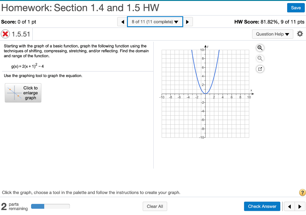 Solved Starting with the graph of a basic function, graph | Chegg.com