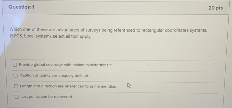 Question 1 20 pts Which one of these are advantages | Chegg.com
