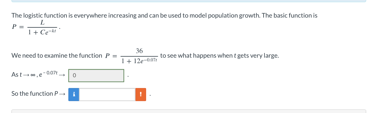 Solved The logistic function is ﻿everywhere increasing and | Chegg.com