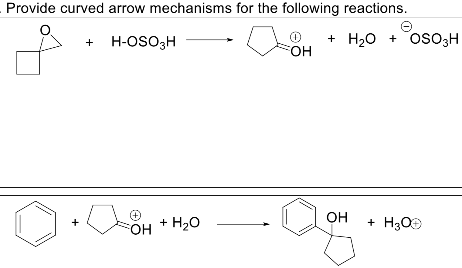 Solved Provide curved arrow mechanisms for the following | Chegg.com