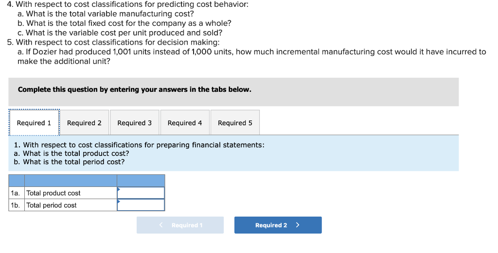 Solved Problem 1-24 Different Cost Classifications for | Chegg.com