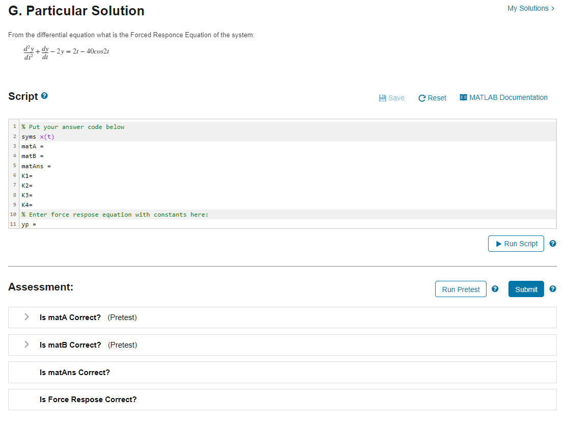 Solved From the differential equation what is the Forced | Chegg.com