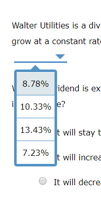 Solved The constant growth valuation formula has dividends | Chegg.com