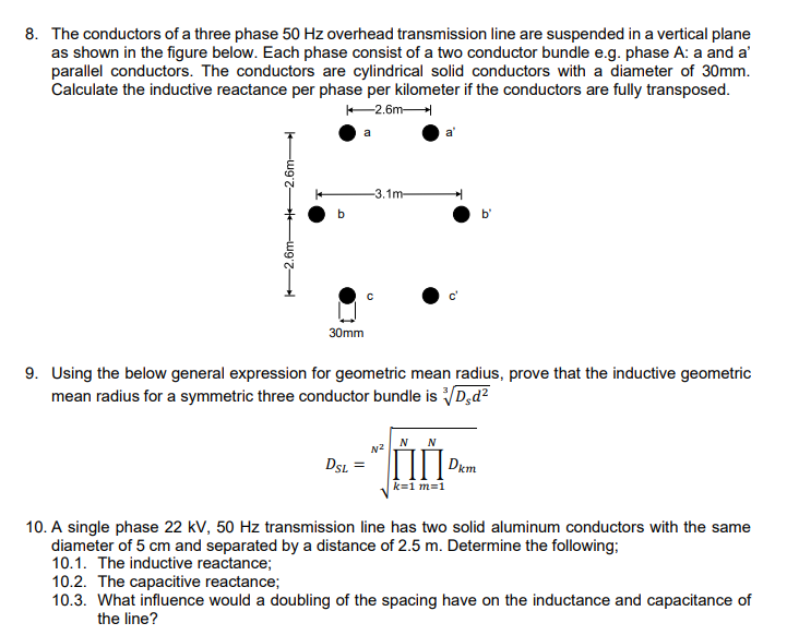 Solved SECTION 2 - LINE PARAMETERS 1. Calculate the maximum | Chegg.com