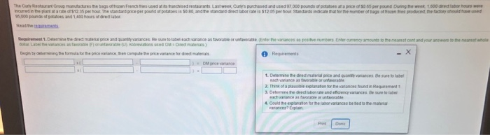 Solved 000 pounds of patators and 1,400 ours off dred lab | Chegg.com