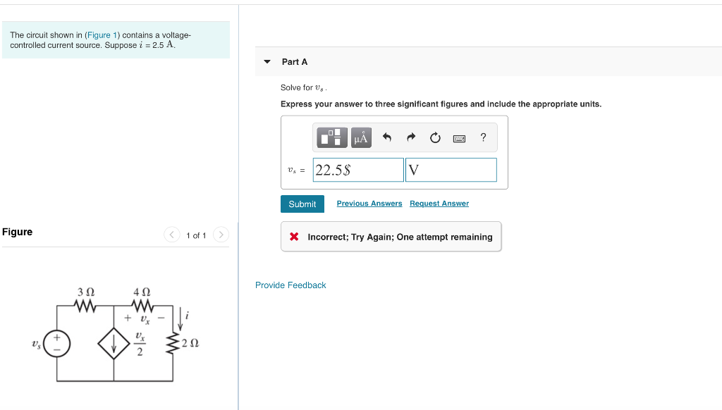 Solved The circuit shown in (Figure 1) contains a voltage- | Chegg.com