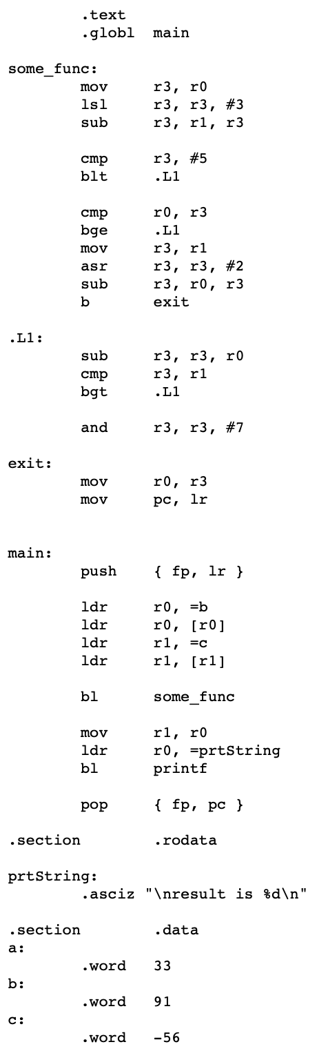 Given the following assembly program, some func.s, | Chegg.com