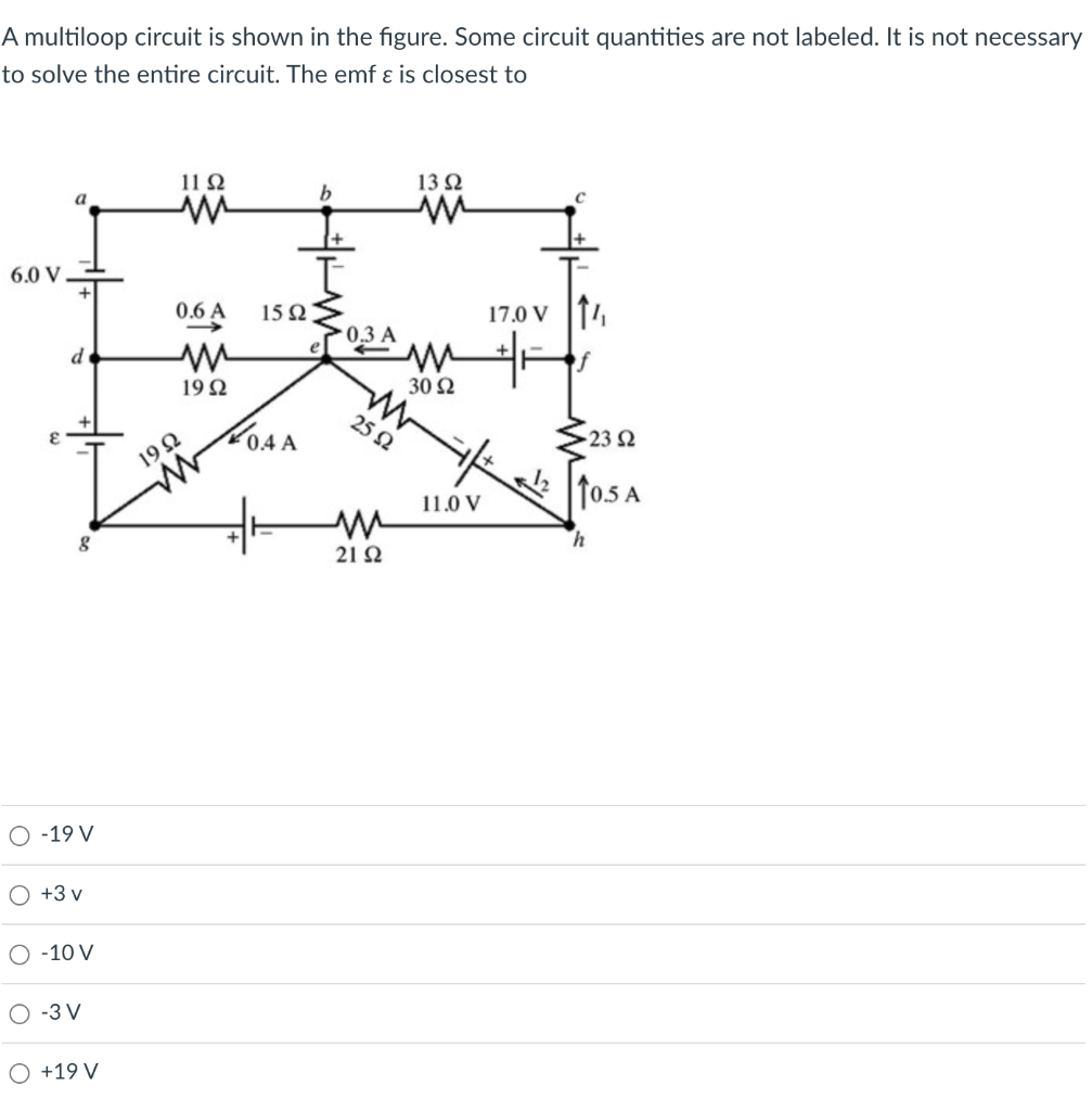 Solved A multiloop circuit is shown in the figure. Some | Chegg.com