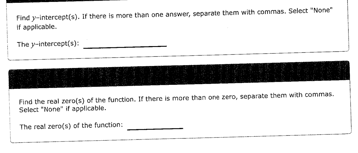 Solved Find Y Intercept S If There Is More Than One