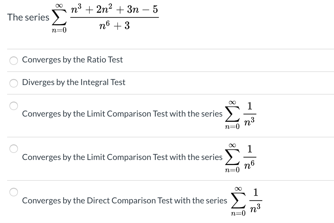 Solved Question 5 n+1 The geometric series § (1) The | Chegg.com