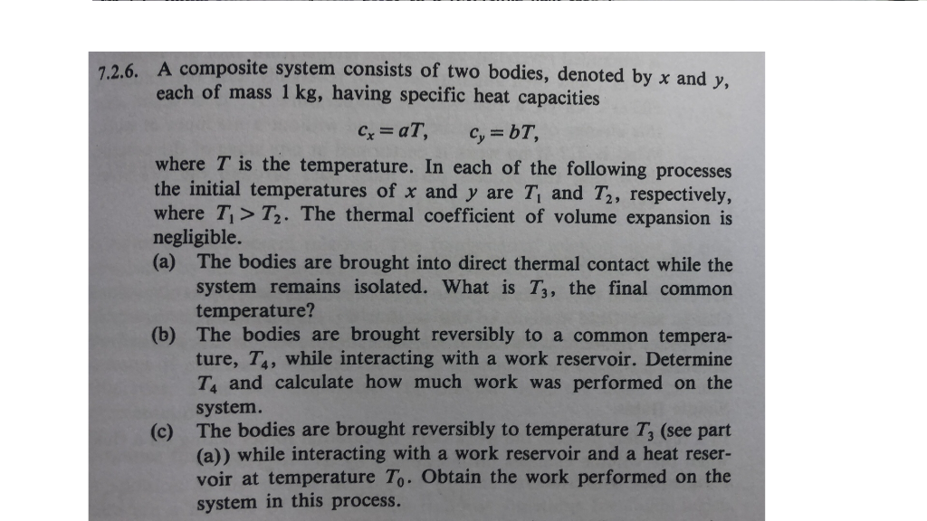 Solved 7.2.6. A composite system consists of two bodies, | Chegg.com