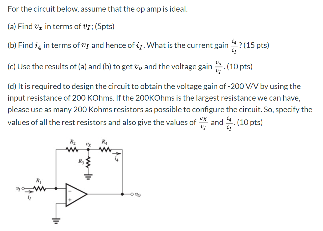 Solved For the circuit below, assume that the op amp is | Chegg.com