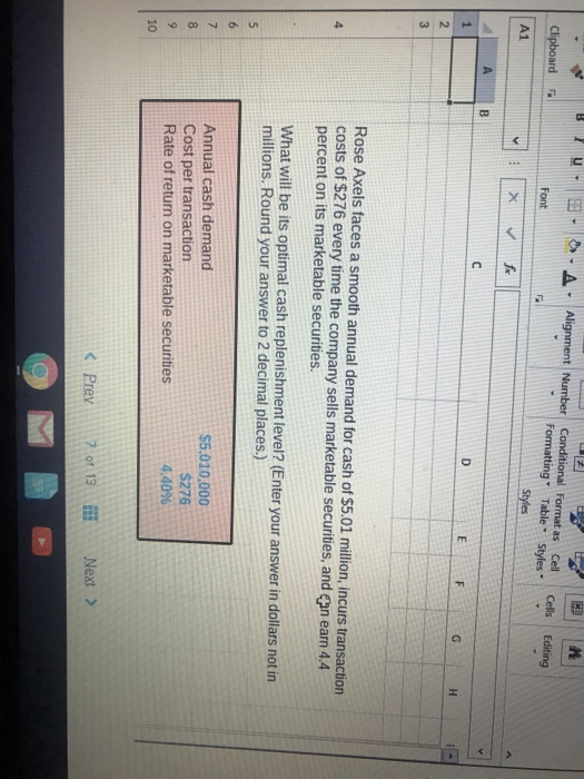 Solved Format as Cell Cells Editing - Formatting" Table | Chegg.com