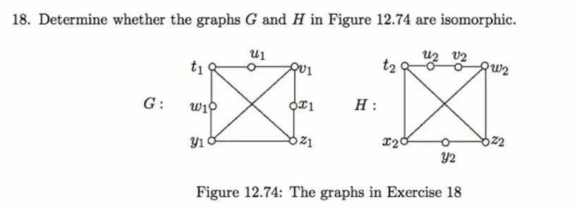 Solved 8. Determine whether the graphs G and H in Figure | Chegg.com