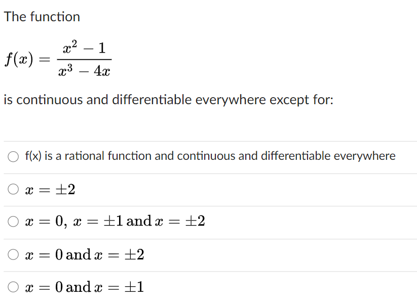 Solved The function x2 1 f(x) = X3 4x is continuous and | Chegg.com