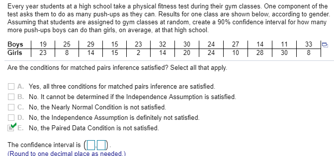 Solved Every year students at a high school take a physical | Chegg.com