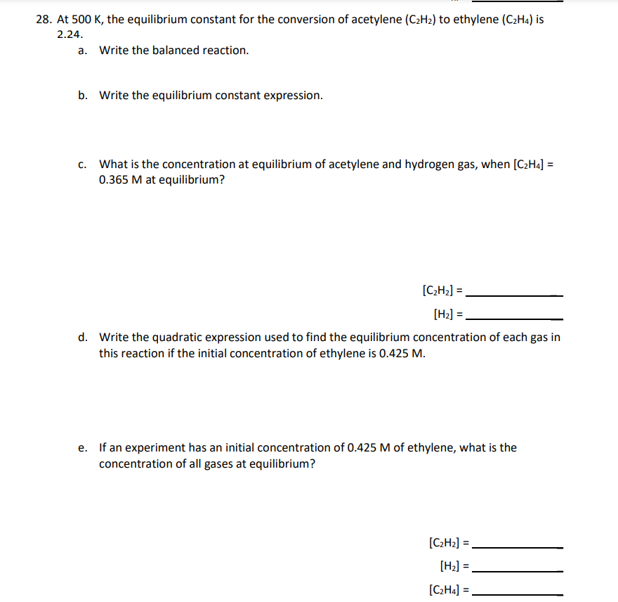 Solved At 500 K, the equilibrium constant for the conversion | Chegg.com