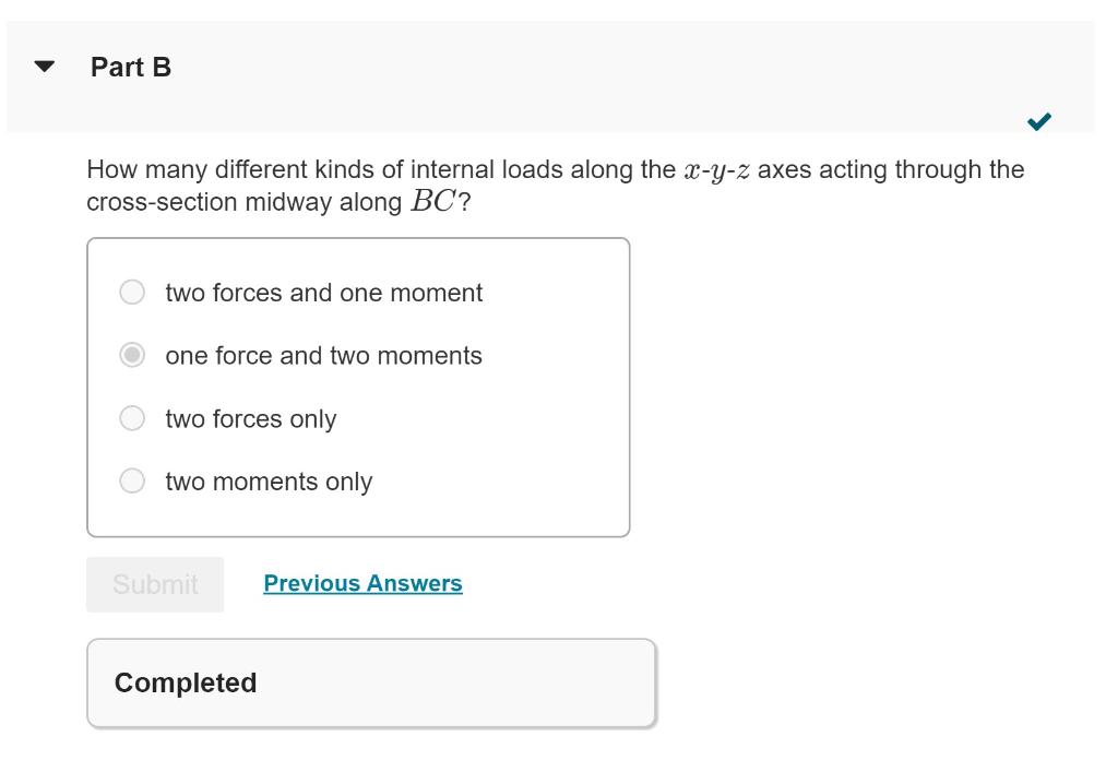 Solved The loads on the structure result in no twisting of | Chegg.com