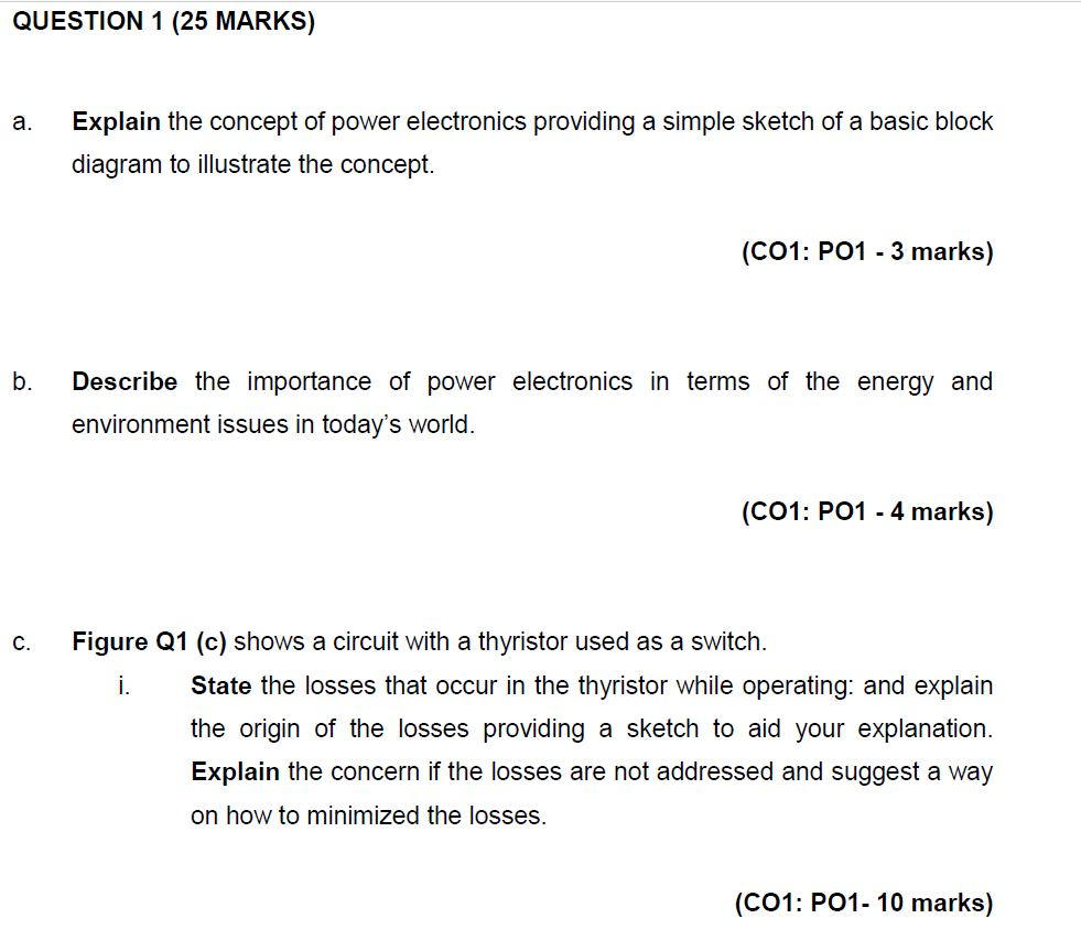 Solved QUESTION 1 (25 MARKS) a. Explain the concept of power | Chegg.com