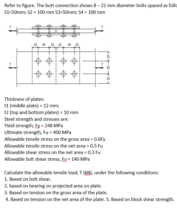 Solved Refer to figure. The butt connection shows 8-22 mm | Chegg.com