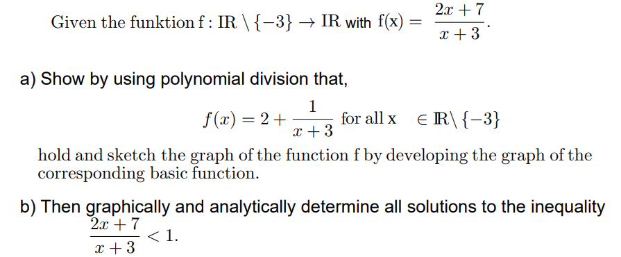 Solved Given the funtion: | Chegg.com