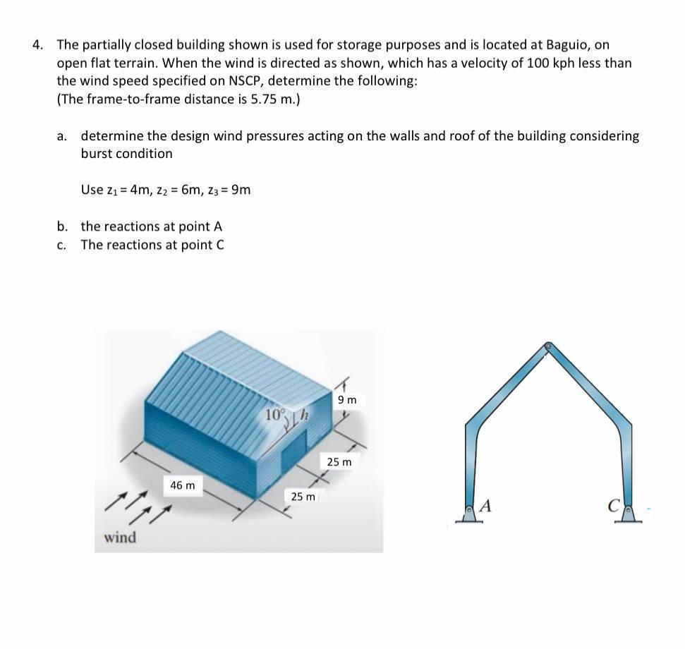 Solved The partially closed building shown is used for | Chegg.com