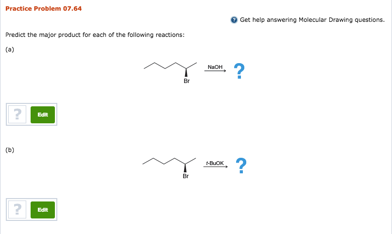 Solved Practice Problem 07.64 Predict the major product | Chegg.com