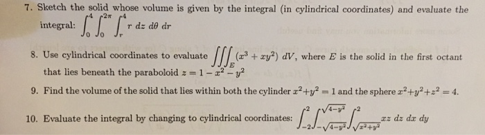 Solved Sketch the solid whose volume is given by the | Chegg.com