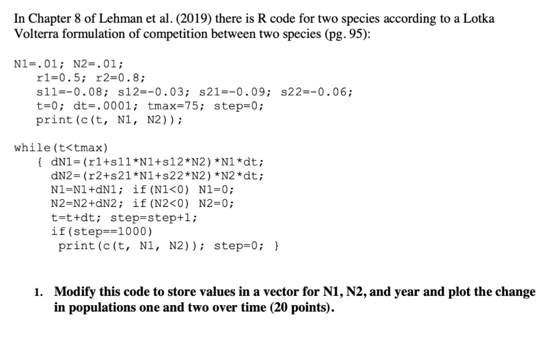 Solved In Chapter 8 of Lehman et al. (2019) there is R code | Chegg.com