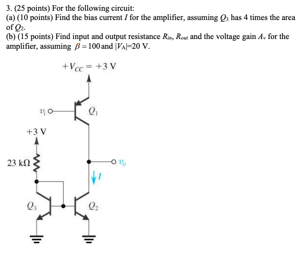 Solved 3. (25 points) For the following circuit: (a) (10 | Chegg.com