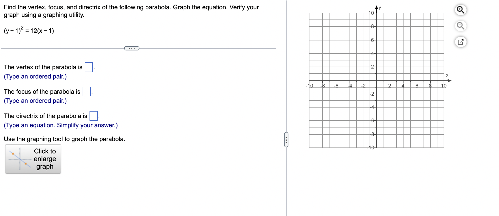 Solved Find the vertex, focus, and directrix of the | Chegg.com