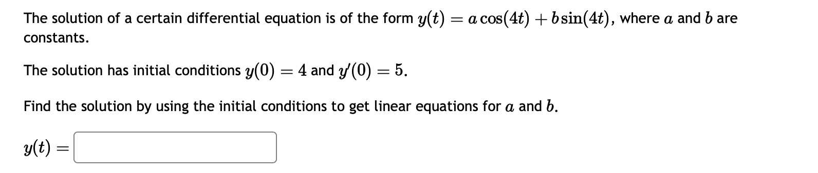 Solved The solution of a certain differential equation is of | Chegg.com